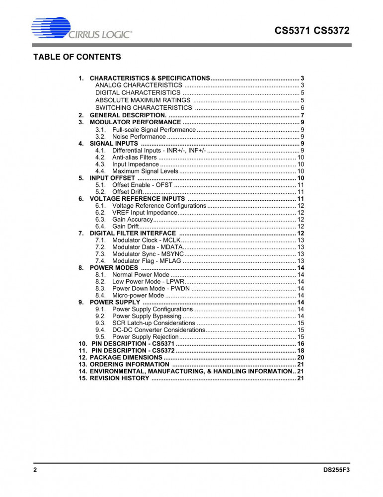 CS5372-BS datasheet page 2