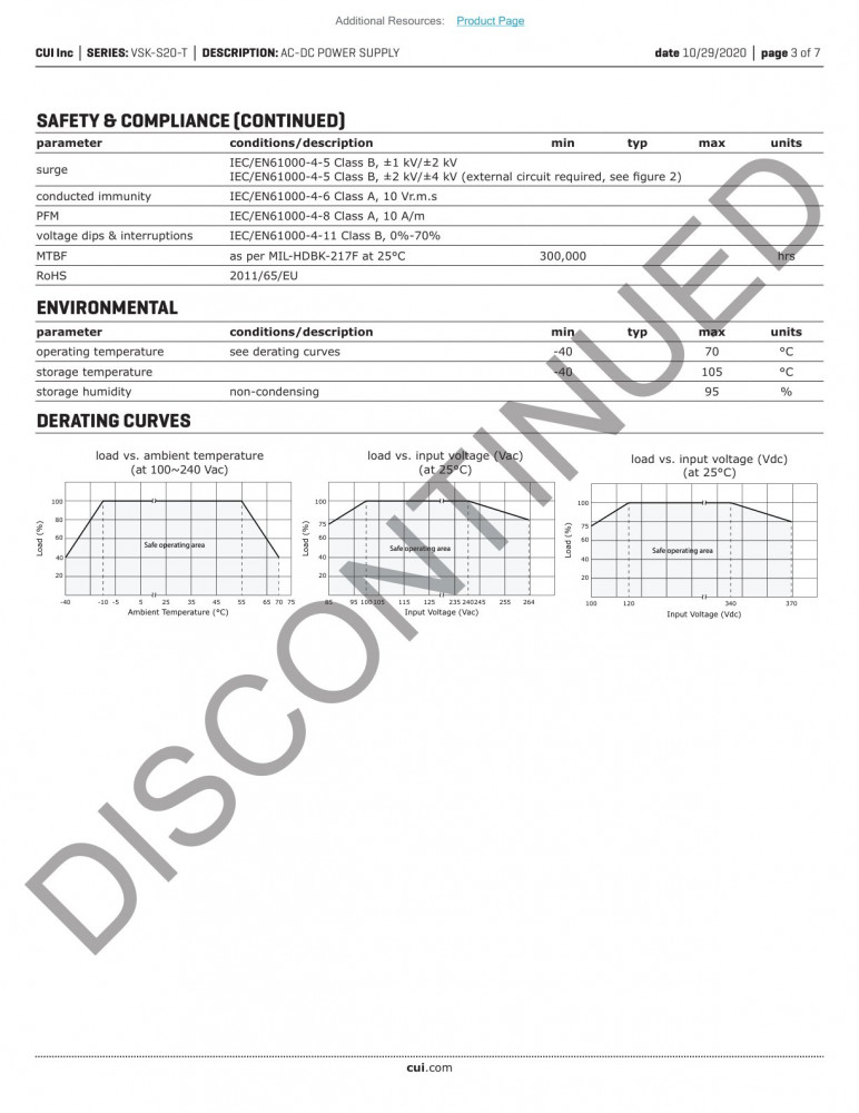 CUI VSK-S20-5U-T datasheet page 3