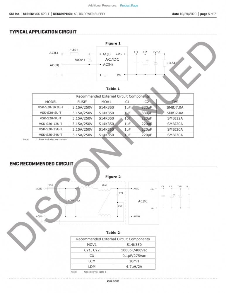 CUI VSK-S20-5U-T datasheet page 5
