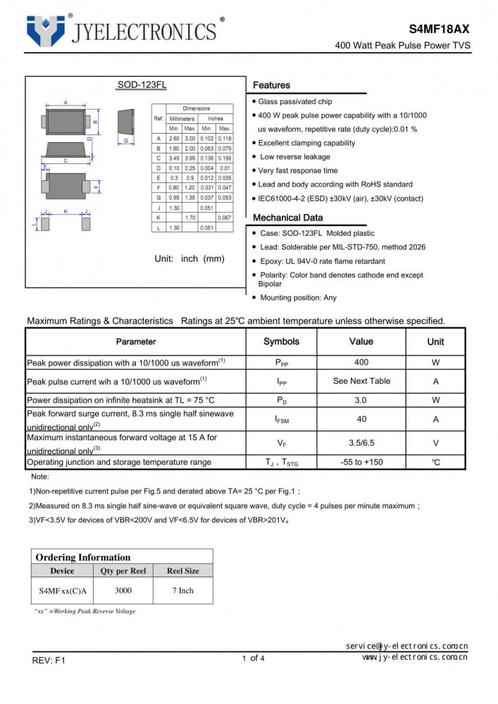 S4MF18AX technical document page 1