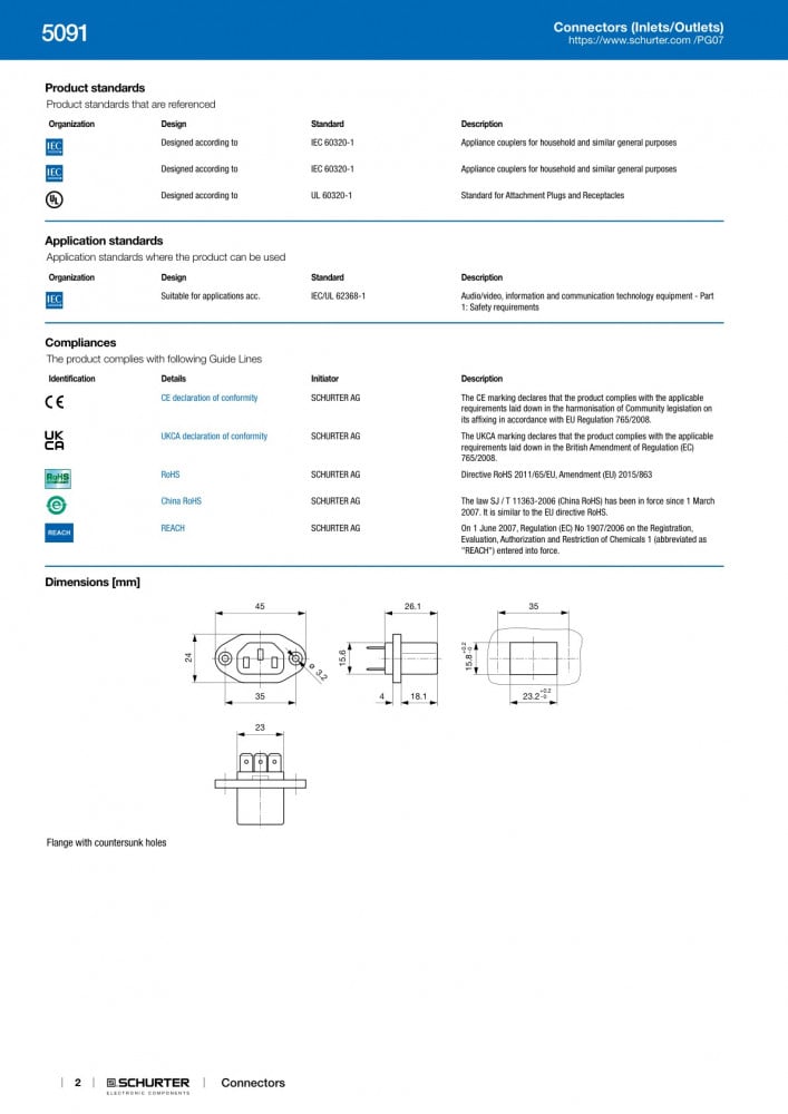 SCHURTER 6182.0005 datasheet page 2