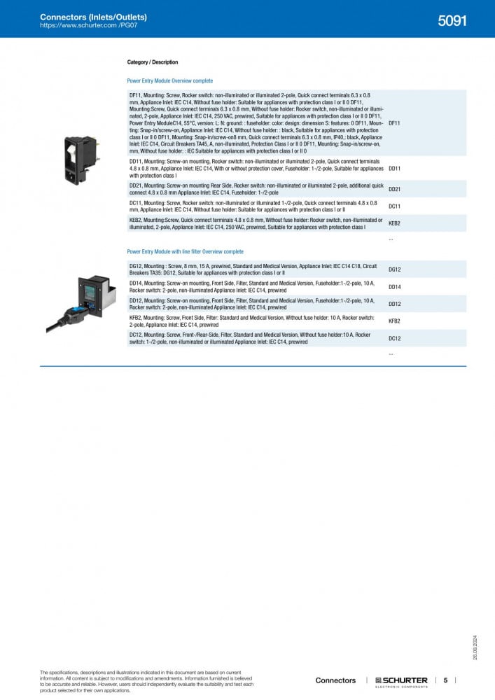 SCHURTER 6182.0005 datasheet page 5