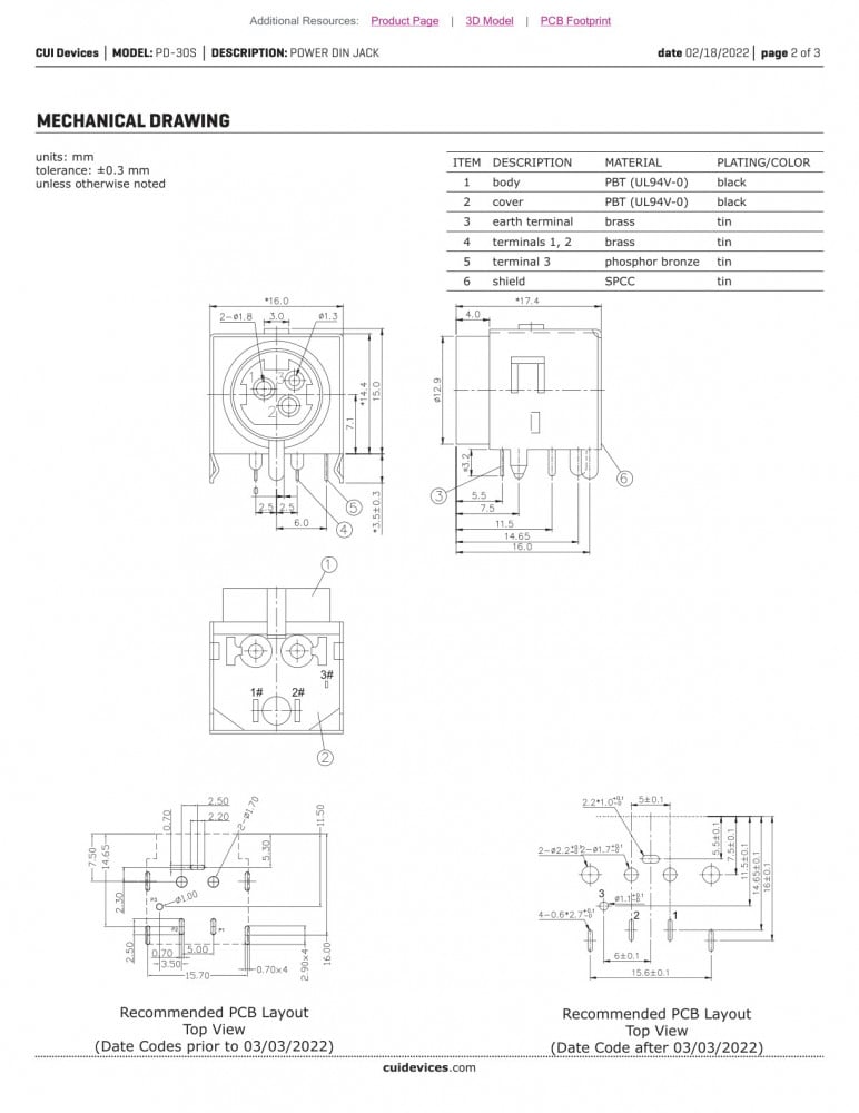 CUI PD-30S datasheet page 2