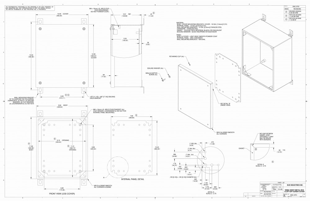 SNC-3751 technical drawing preview