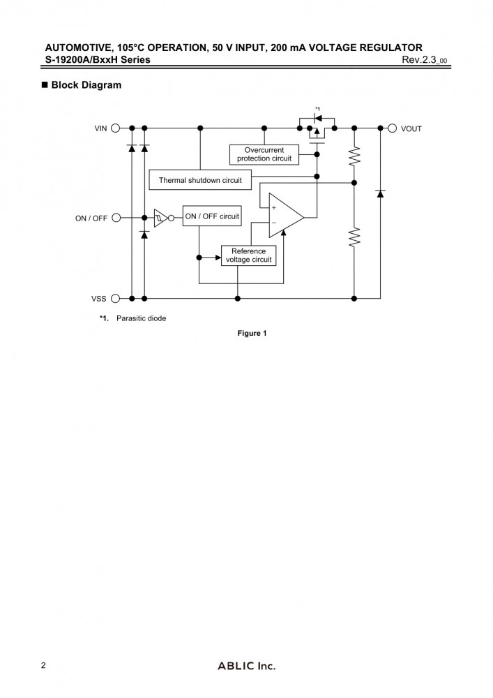 S-19200A/BxxH datasheet page 2
