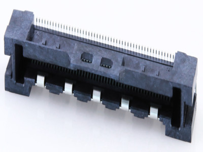 Easy-On FFC/FPC-to-Board Connector, 0.50mm Pitch, Receptacle Housing Assembly, Vertical, Surface Mount, with Grounding Terminals, Tin-Bismuth  Plating, 50 Circuits for sale