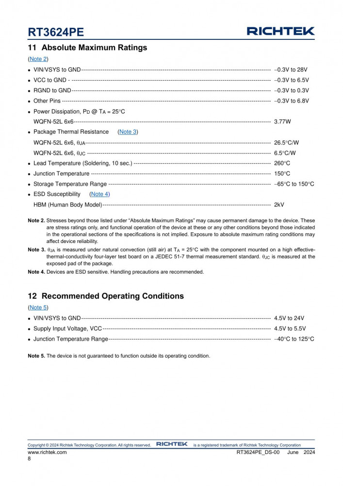 RT3624 technical document page 8