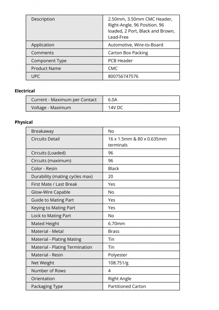 MOLEX 366380011 technical document image 2