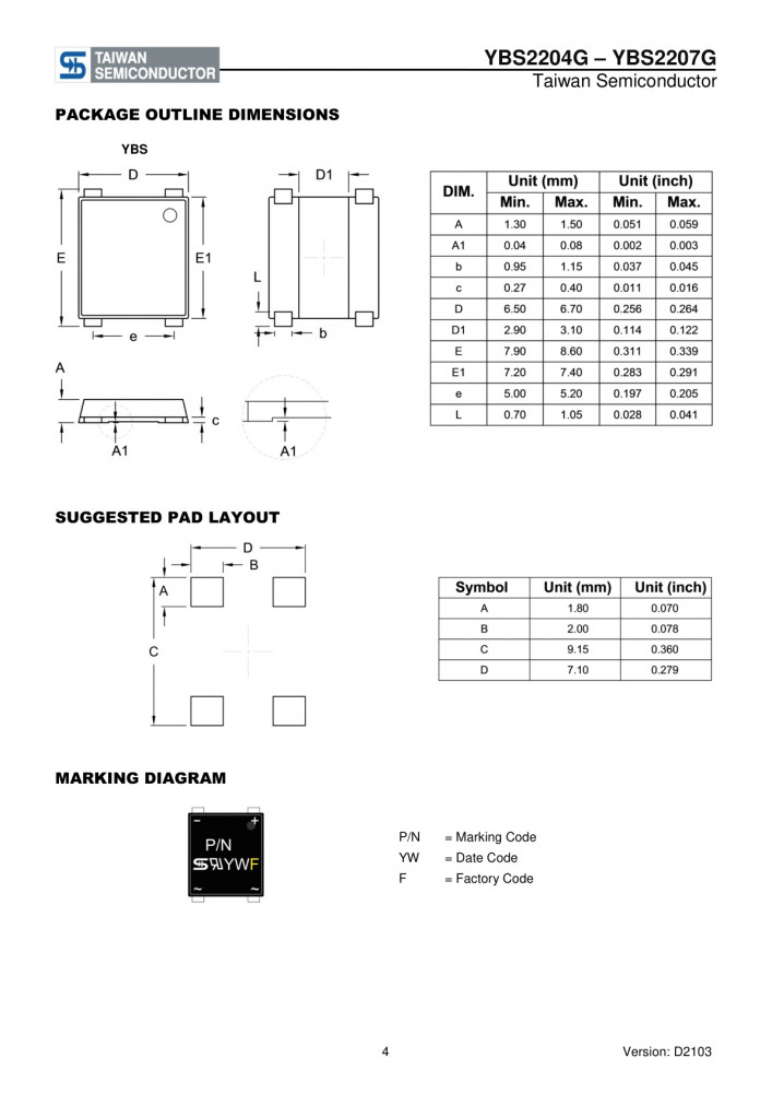 YBS2204G technical document page 4