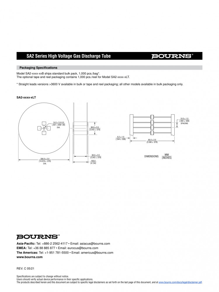 Bourns SA2 series datasheet page 4