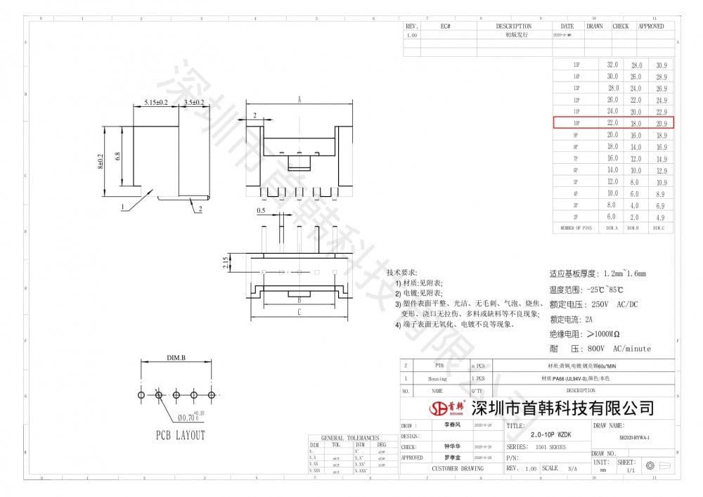 2.0-10P WZDK specification page 1