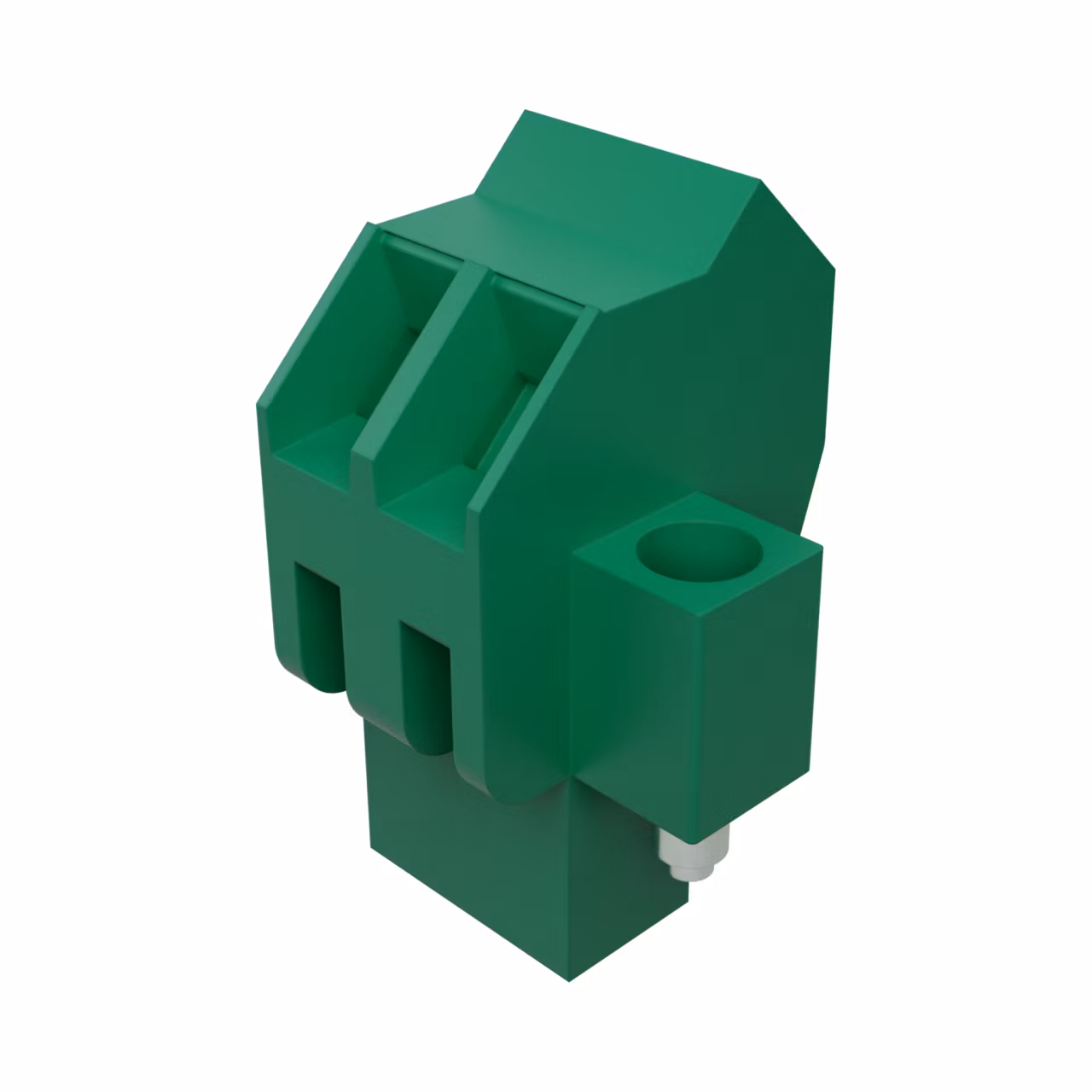 5.08mm Pitch Eurostyle 45° Wire Entry Plug, with Mounting Ends, 2 Circuits, Green for sale
