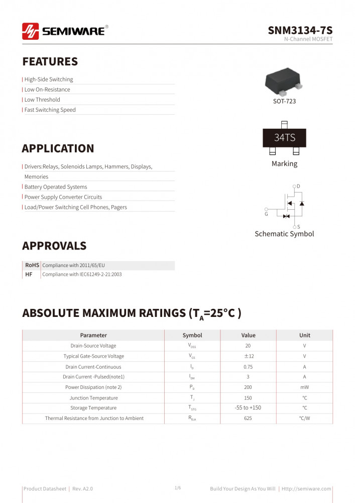 SNM3134-7S datasheet page 1