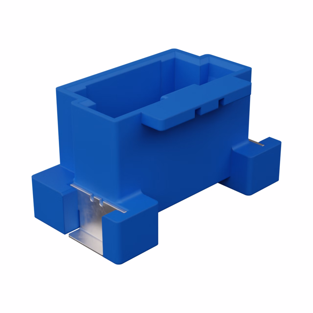 DuraClik Wire-to-Board Header, Single Row, Vertical, 4 Circuits, Tin (Sn) Plating, Blue for sale