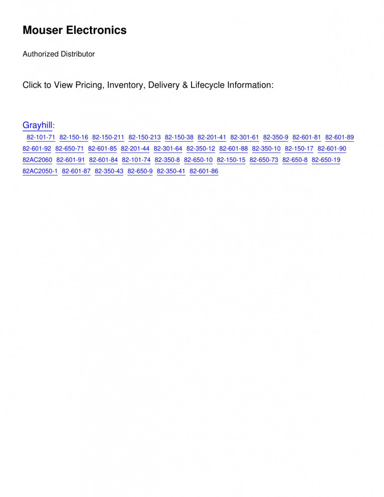 Grayhill Series 82 technical document page 7