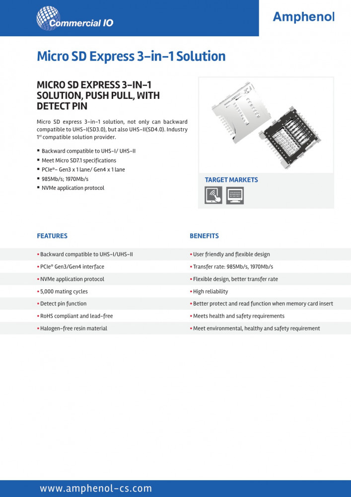 Amphenol 10102166A812A technical document page 1