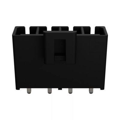 Mega-Fit Vertical Header, 5.70mm Pitch, Single Row, 4 Circuits, Matte Tin (Sn) Plating, Glow-Wire Capable, Tape and Reel, Black for sale