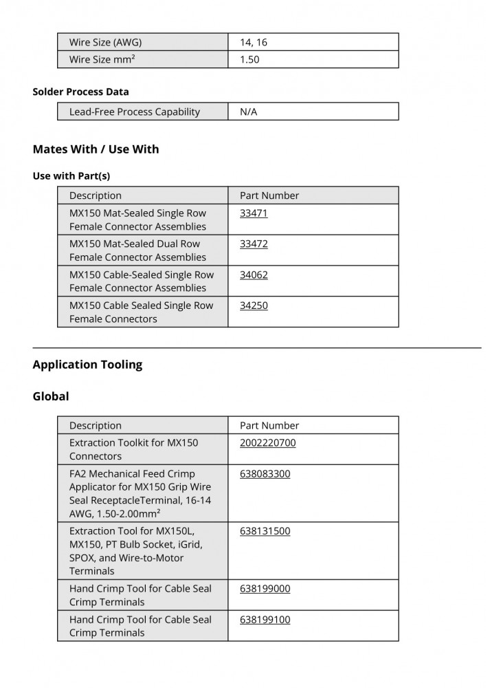 MOLEX 340813003 technical document preview 3