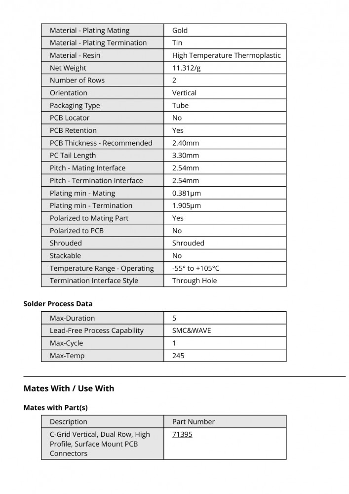 Technical document image 3 for MOLEX 15800703