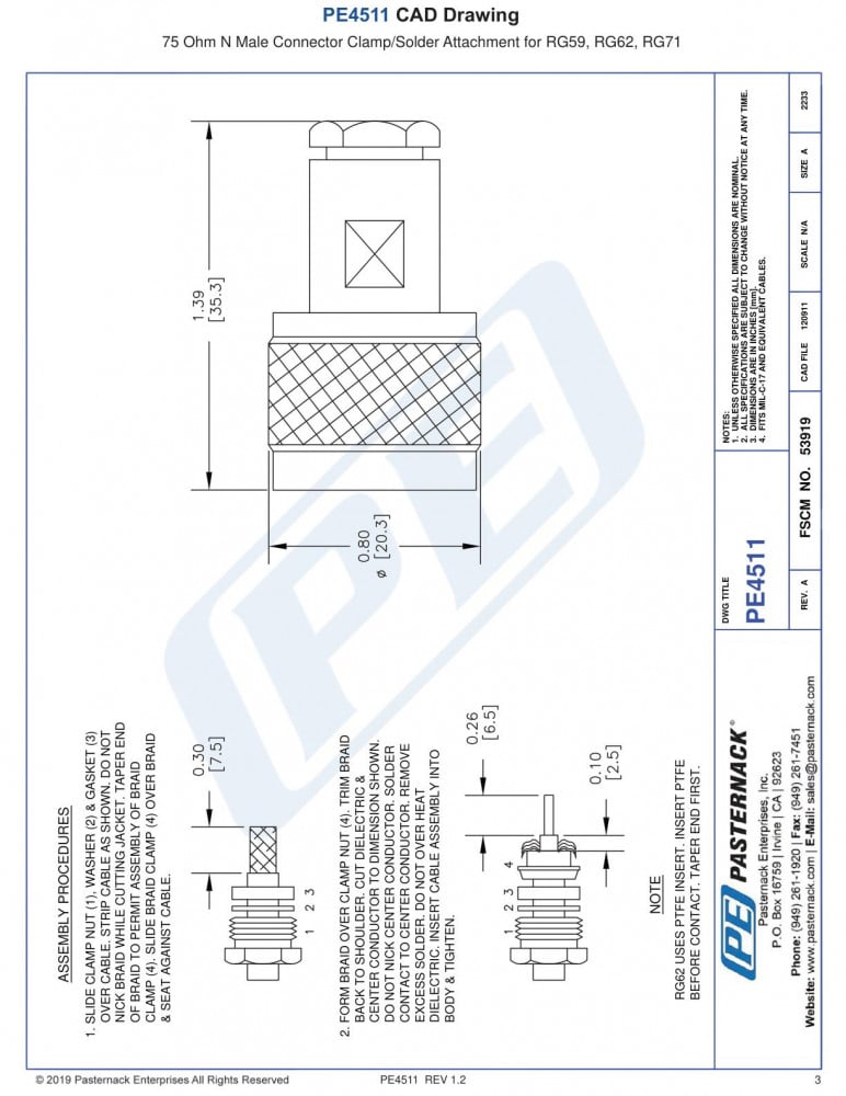 PE4511 datasheet page 3