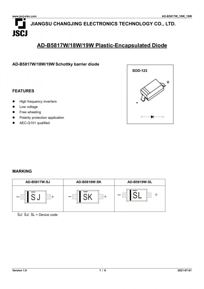 AD-B5819W datasheet page 1