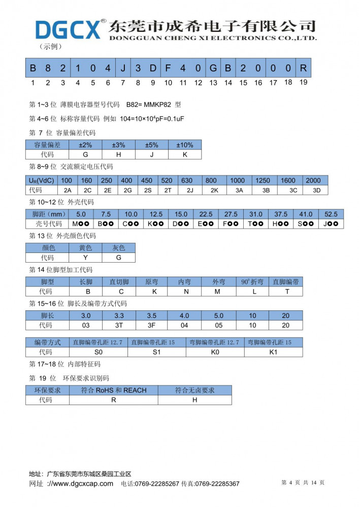 DGCX specification document page 4