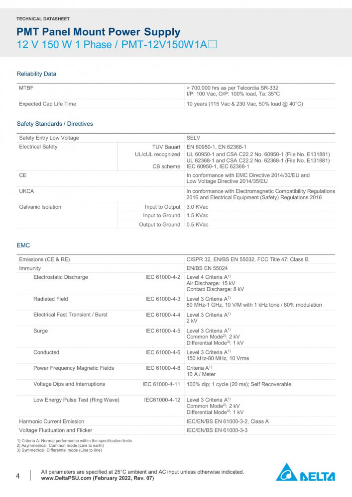 DELTA PMT datasheet page 4