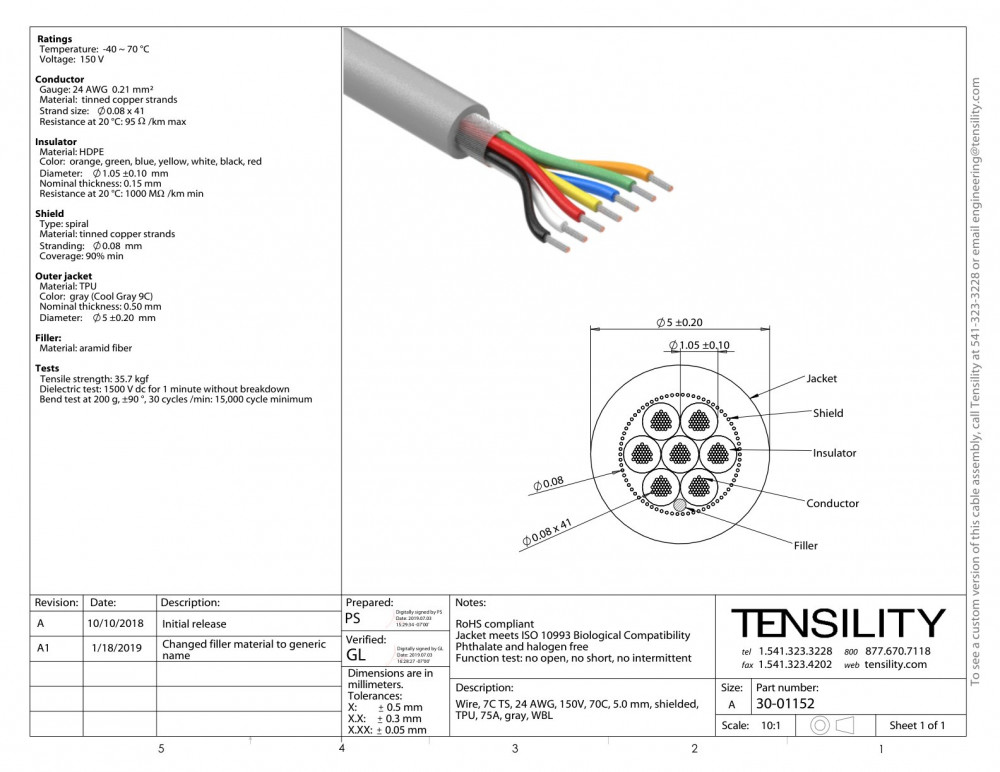 Tensility International part 30-01152 technical drawing preview