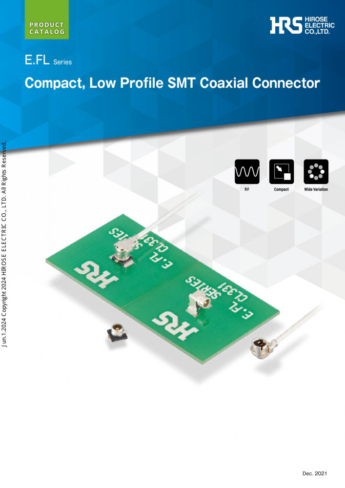 HRS E.FL series datasheet page 1