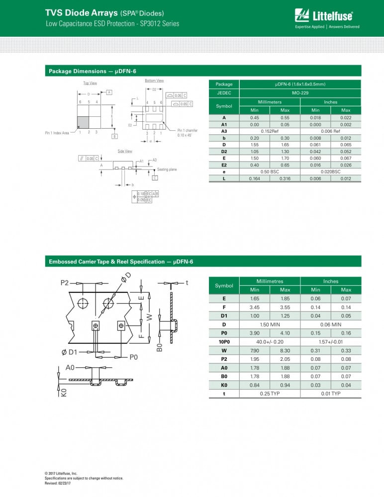 SP3012 series datasheet page 5