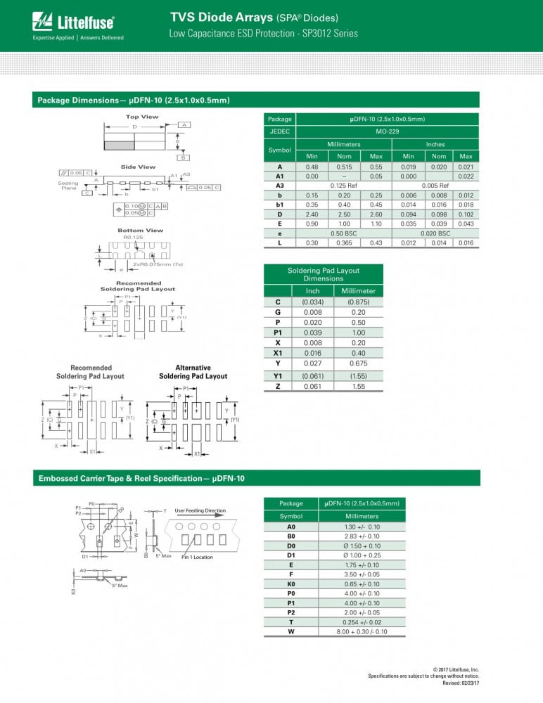 SP3012 series datasheet page 6