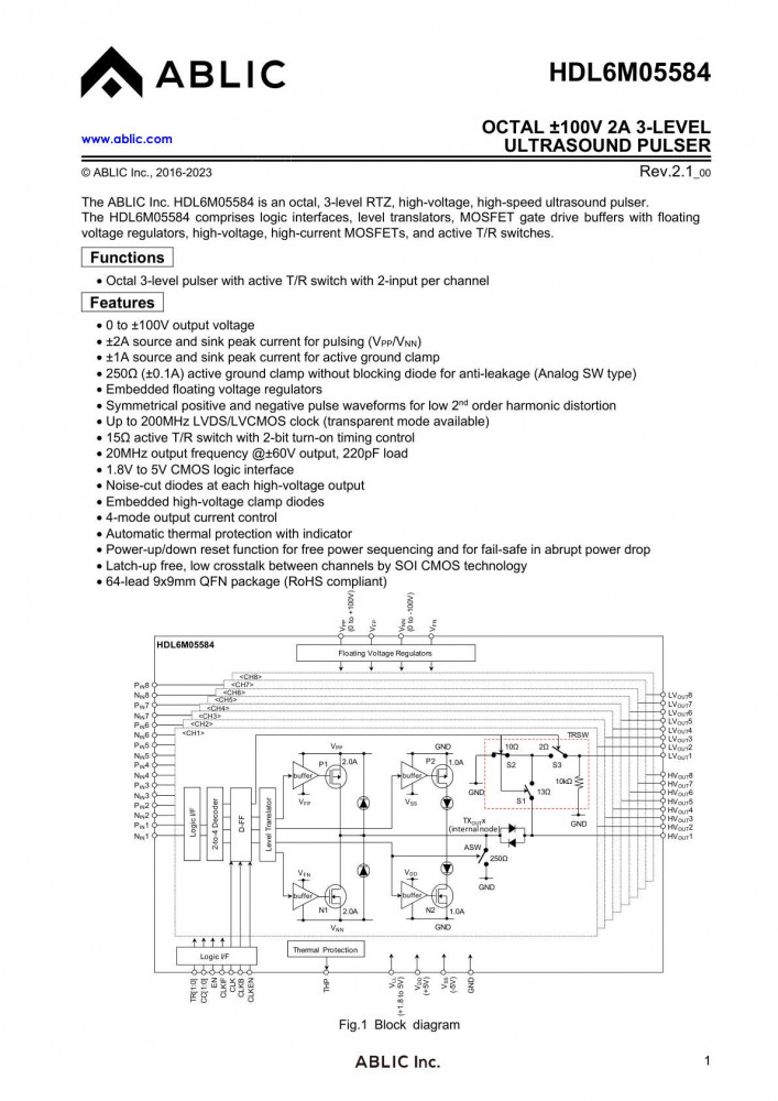 HDL6M05584 technical document page 1
