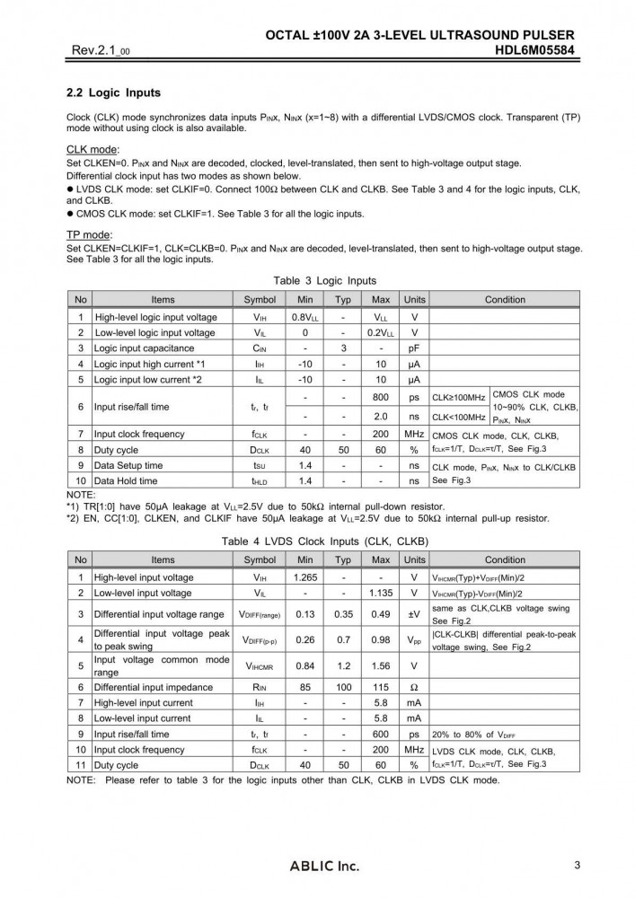 HDL6M05584 technical document page 3