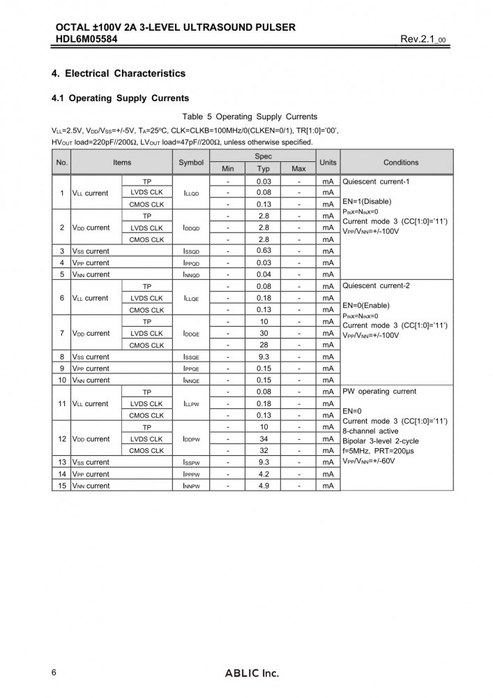 HDL6M05584 technical document page 6