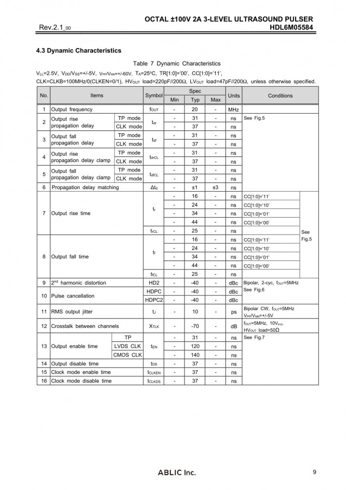 HDL6M05584 technical document page 9