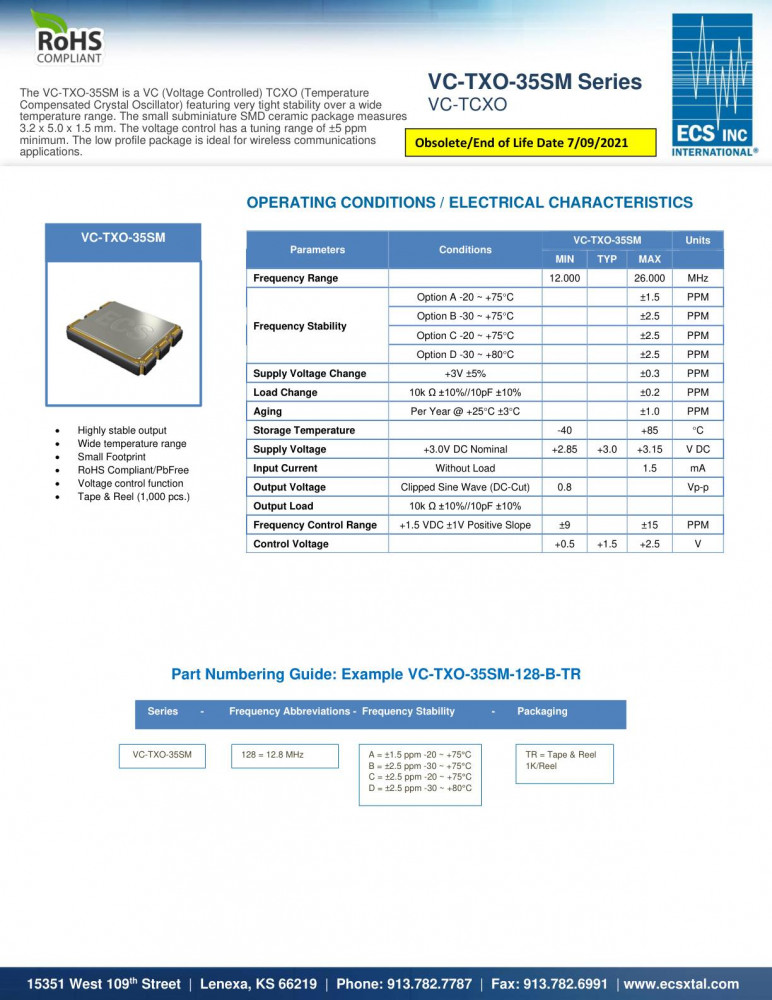 ECS VC-TXO-35SM technical document page 1