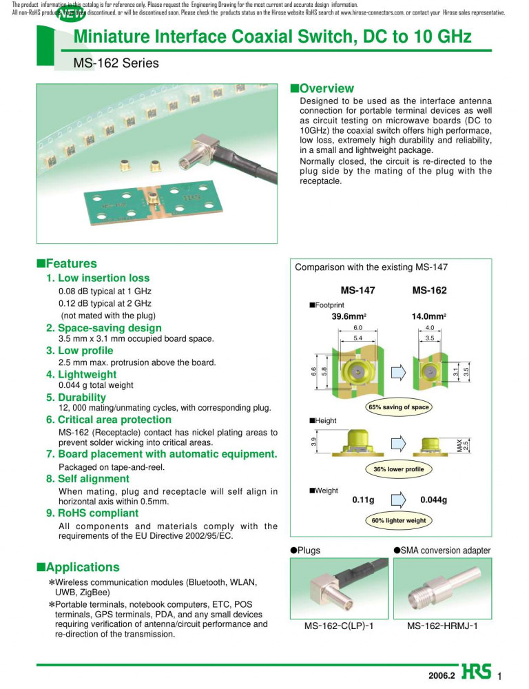 MS-162 datasheet page 1