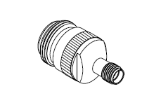SMA Plug-to-MMCX Plug, Between-Series Adapter, Straight, Bag, 50 Ohms