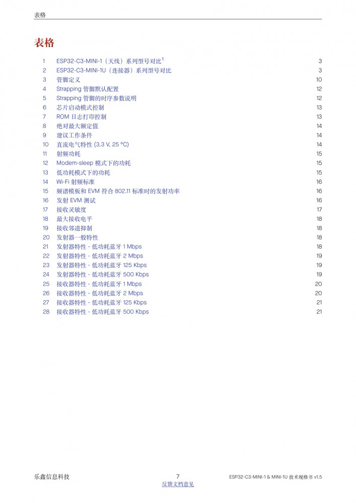 ESP32-C3-MINI-1-H4X datasheet page 7