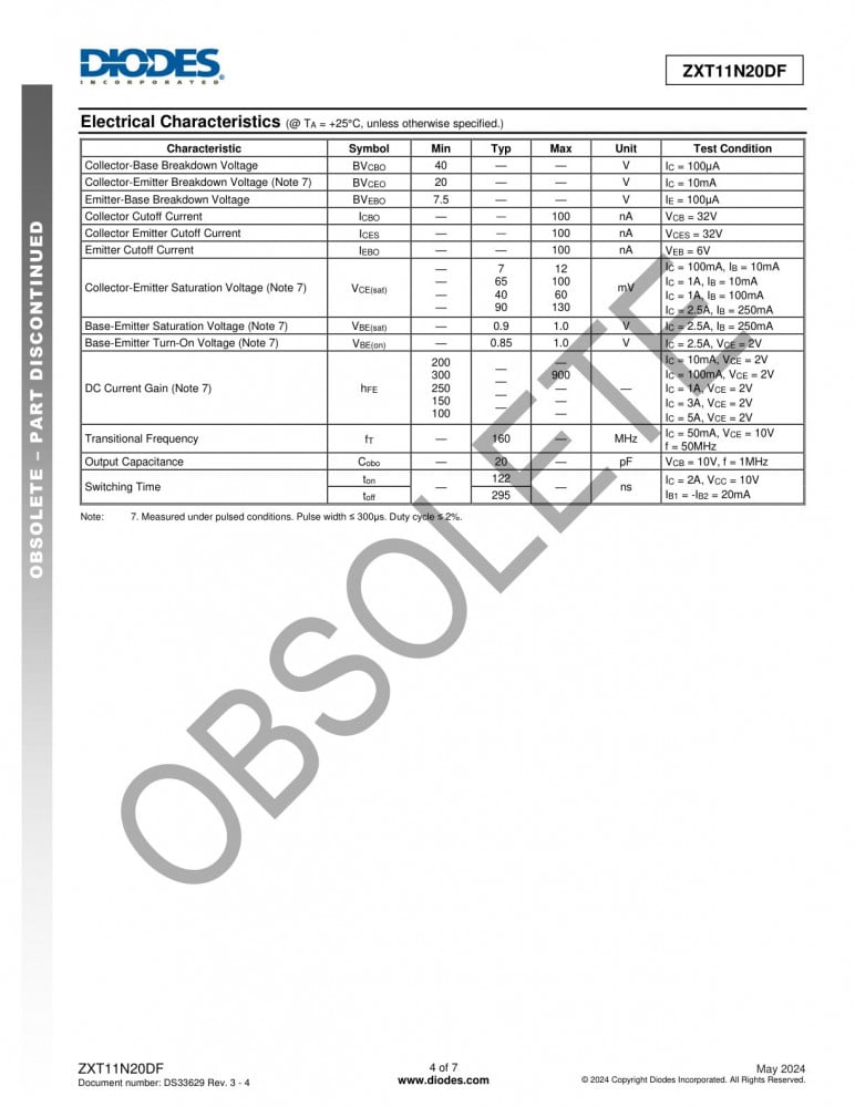 ZXT11N20DFTA datasheet page 4
