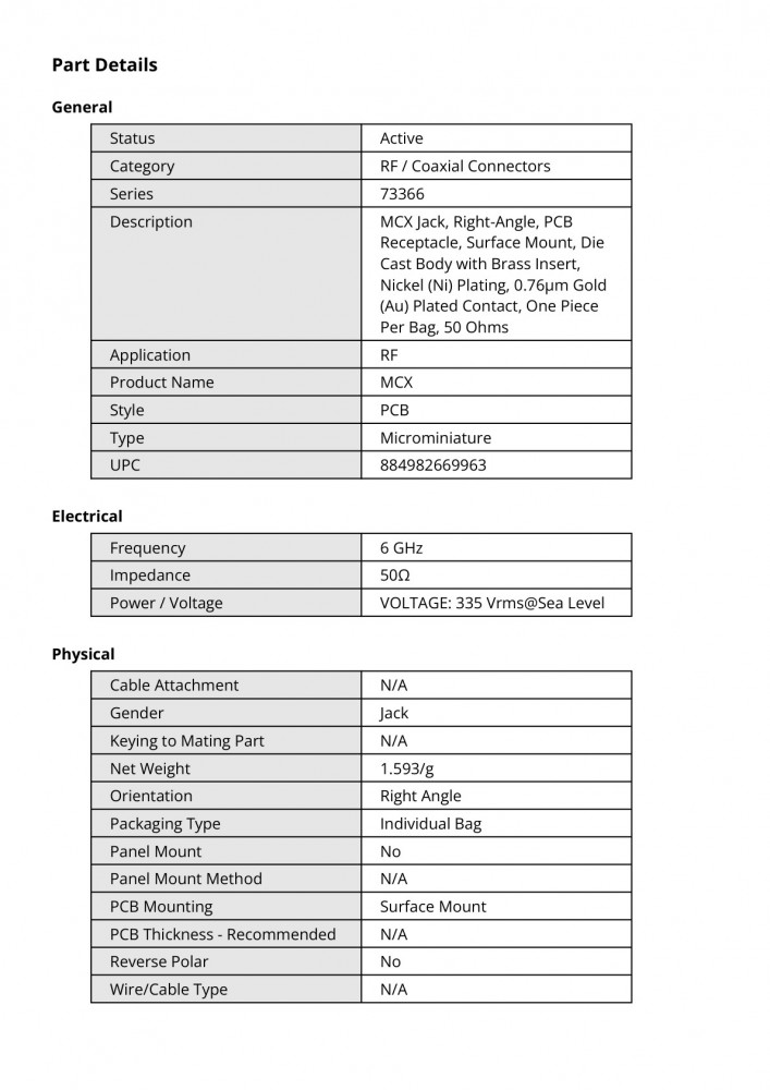 MOLEX 734151104 document image, page 2