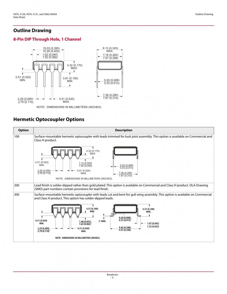 HCPL-5121-100 datasheet page 3