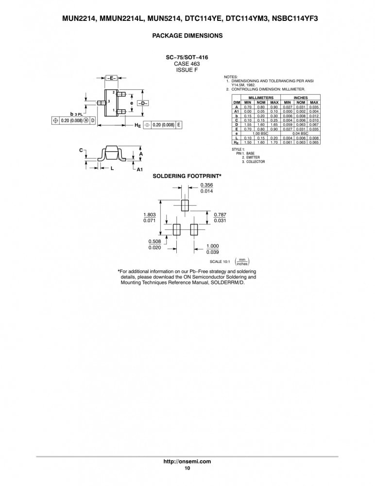 MMUN2214LT1G datasheet page 10