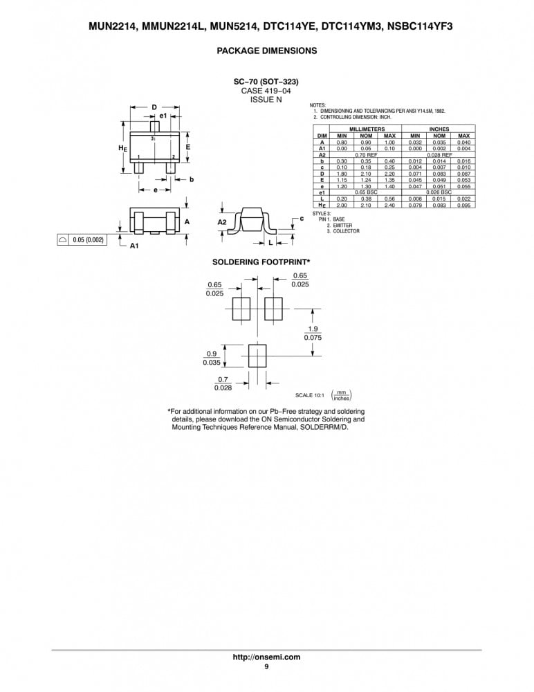 MMUN2214LT1G datasheet page 9