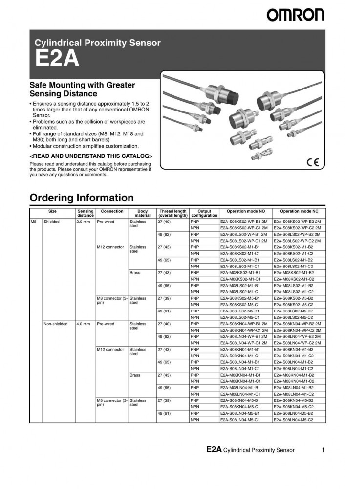 E2A catalogue page 1