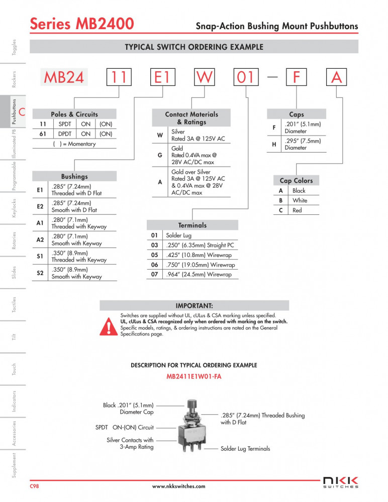 NKK MB2400 series documentation page 3