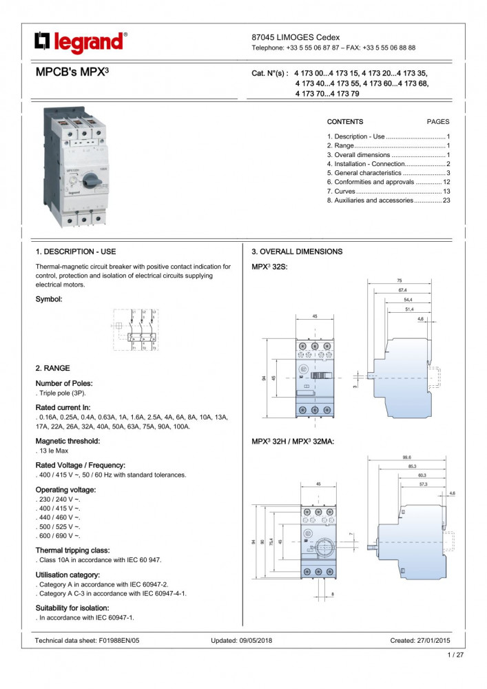 MPX³ technical document page 1
