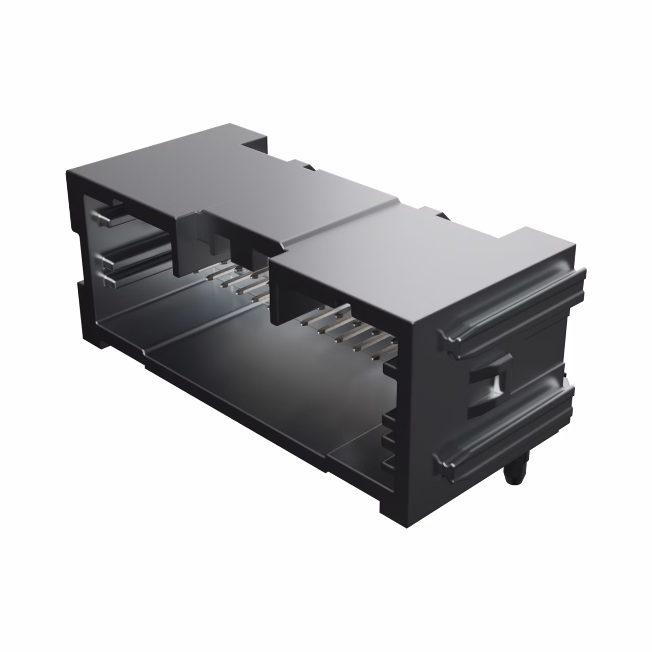 Mini50 Unsealed Right-Angle Header, UL 94 HB, 38 Circuits, Polarization B, Gray, Tape and Reel for sale