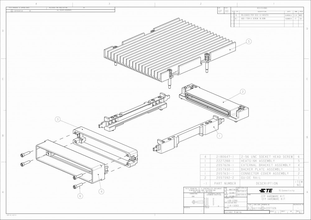 TE Connectivity 2227326-1 technical drawing preview