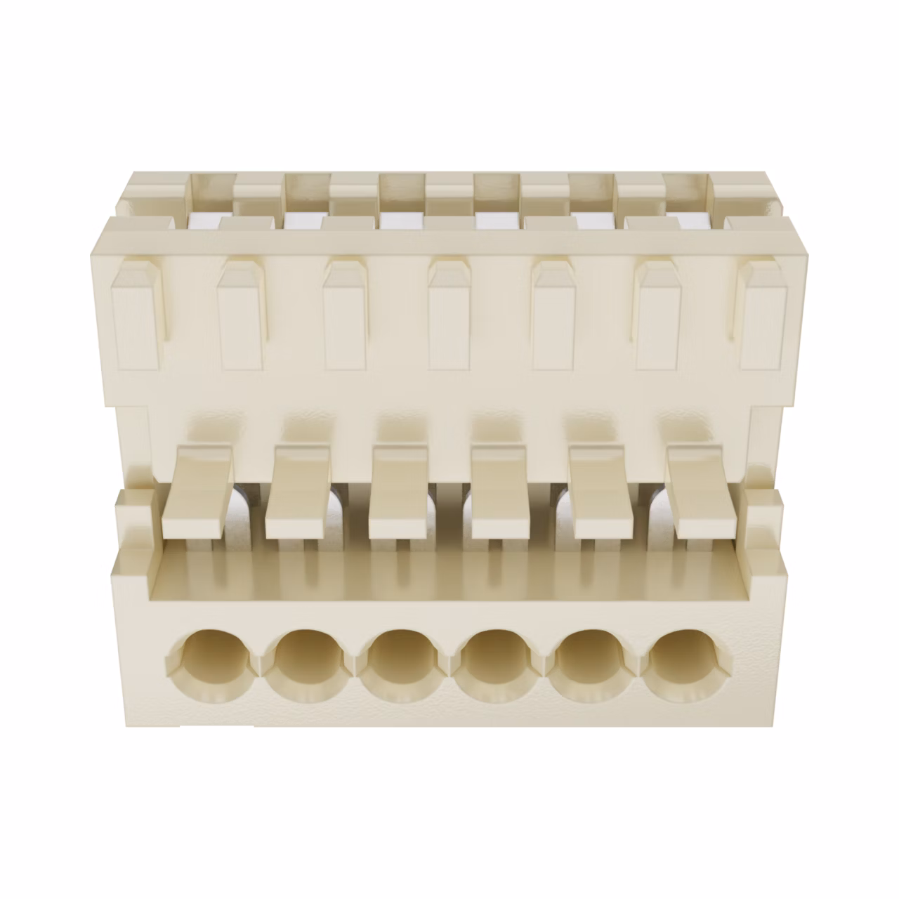 Appli-Mate RAST 2.5 Connector, 2.50mm Pitch, Female, 6 Circuits, Open Endwalls, Silver Plating for sale